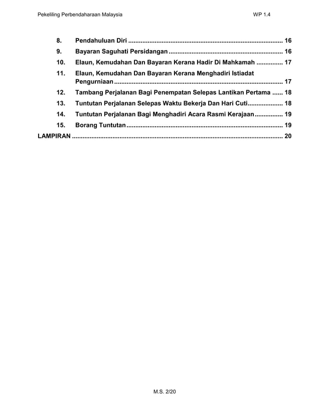 WP 1.4: Elaun bayaran anggota perkhidmatan awam | PDF