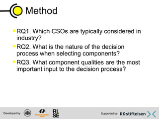 Component Source Origin Decisions in Practice - A Survey of Decision ...