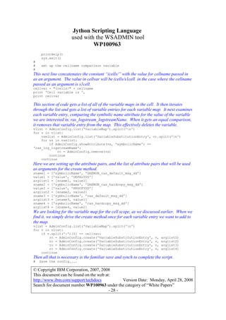 Wp100963 jython scripting with wsadmin tutorial | PDF