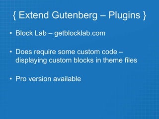 WordCamp Kent 2019 - WP 101: Guten.. What? | PPT