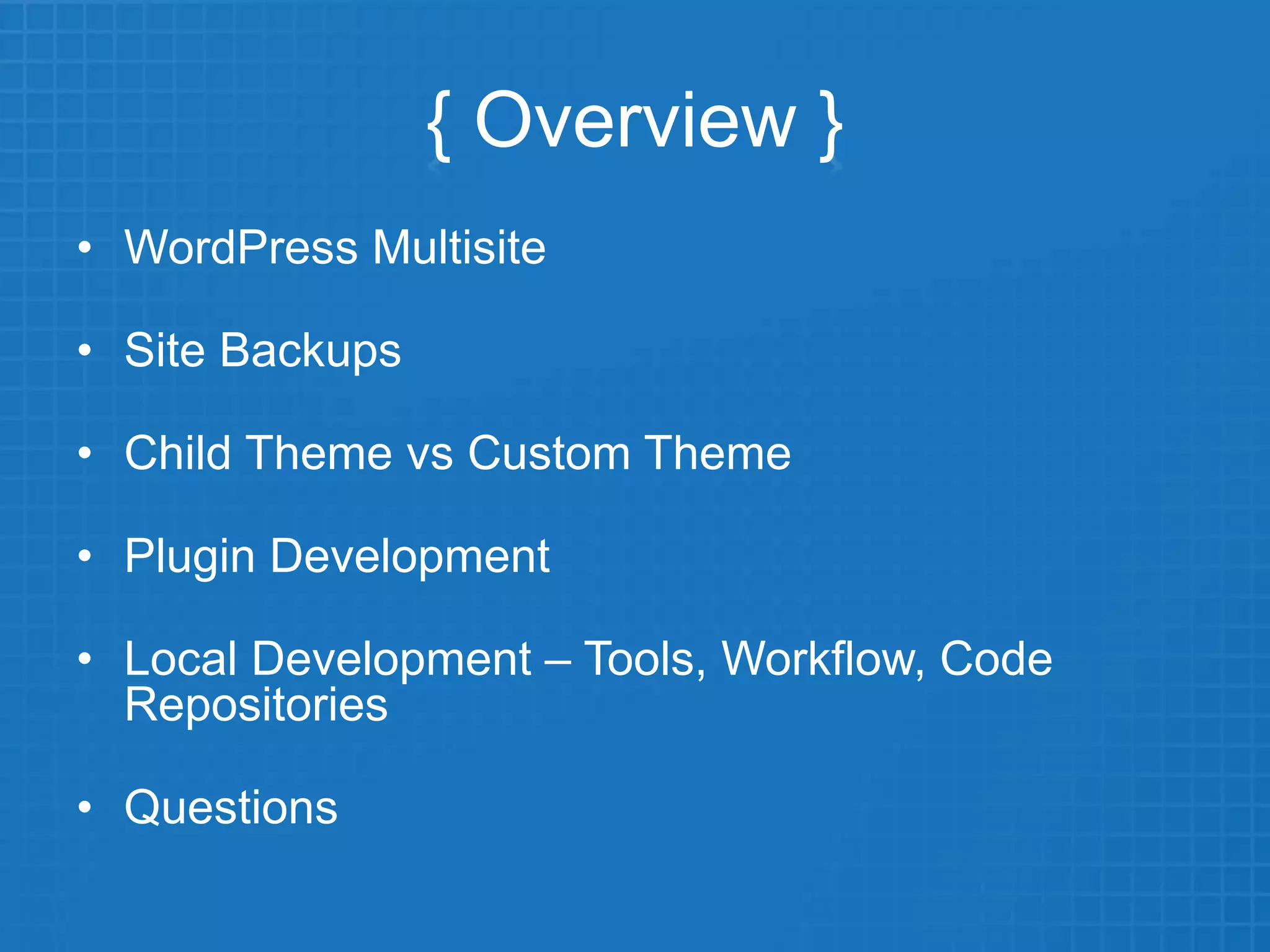 WP 101 - Local Development - Themes and Plugins | PPT