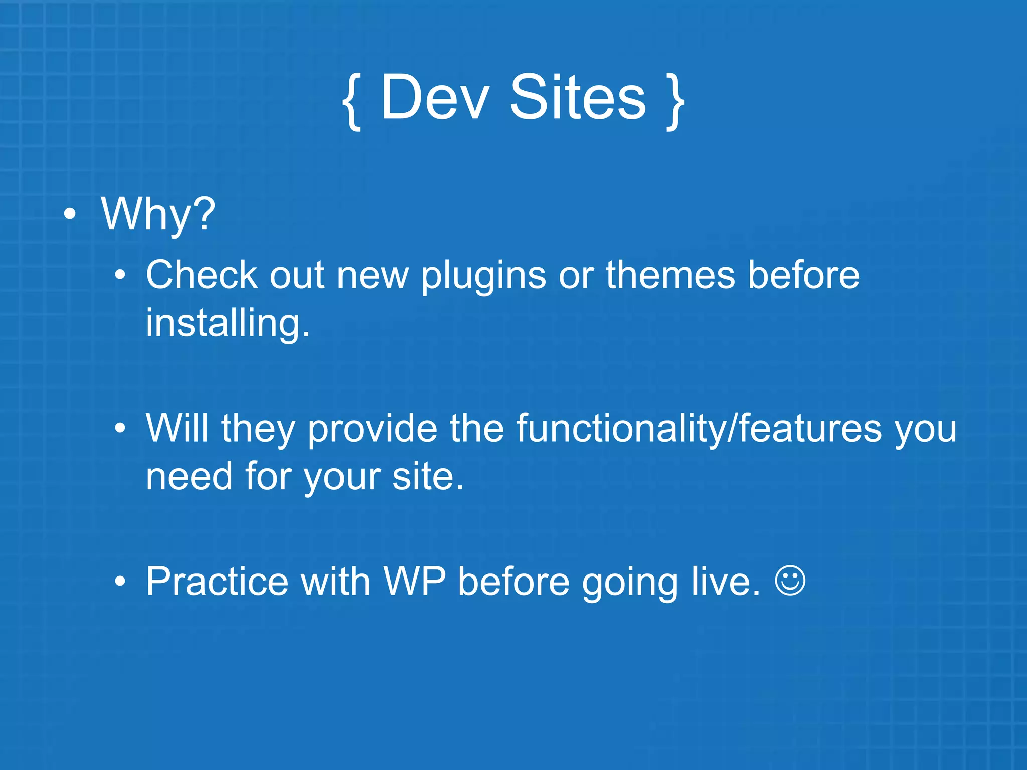 WP101 - Themes and Plugins | PPT