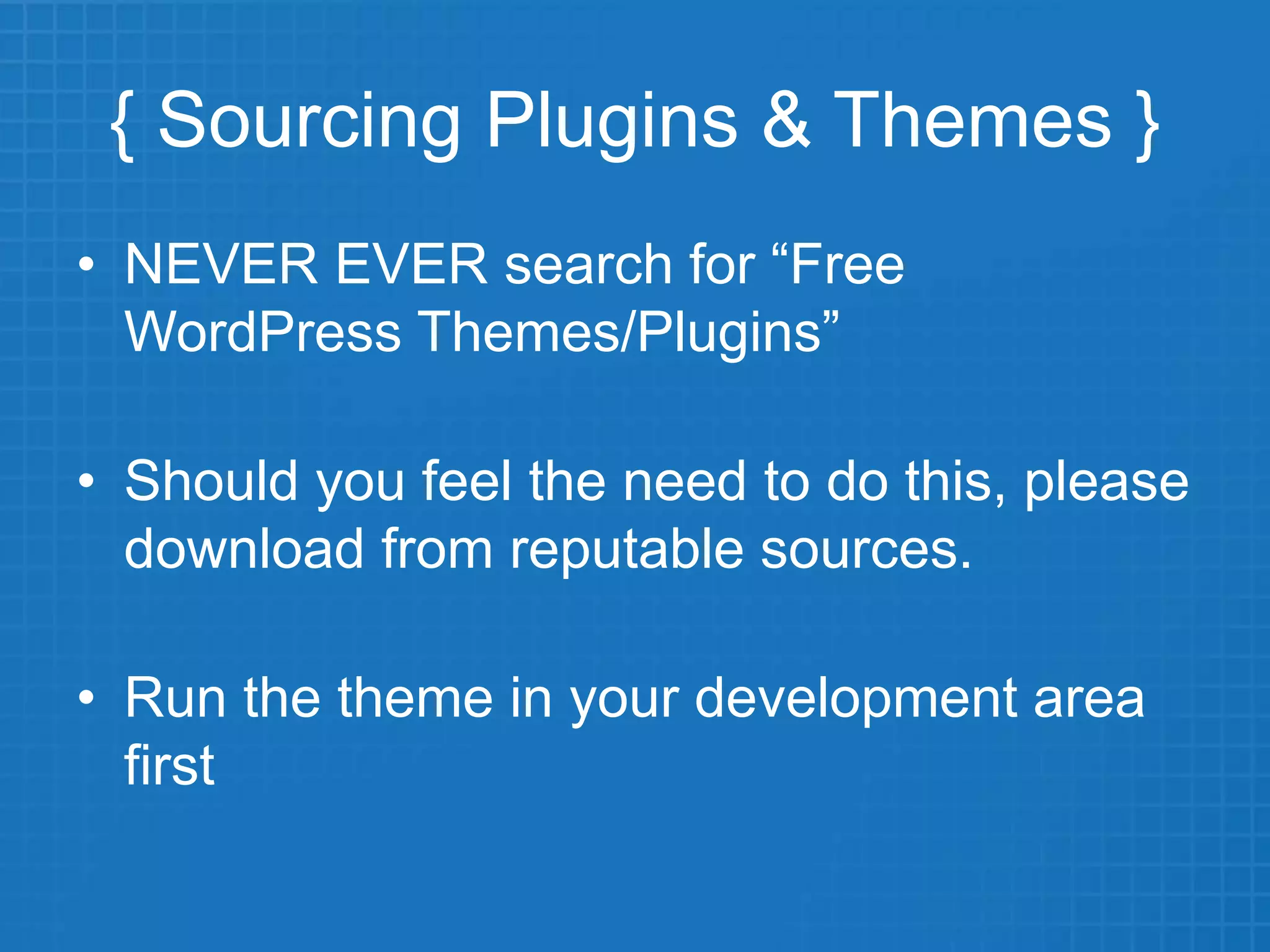 WP101 - Themes and Plugins | PPT