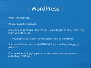 Introduction to WordPress Basics - WP 101 | PPT