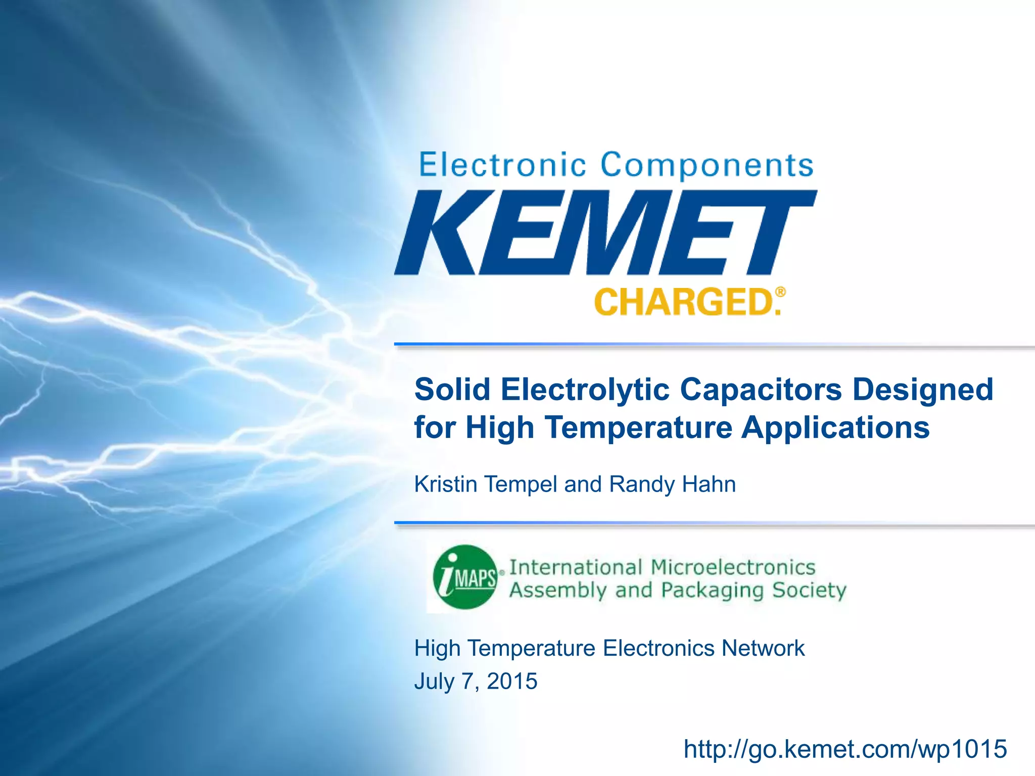 Solid Electrolytic Capacitor Design for High Temp Applications | PDF