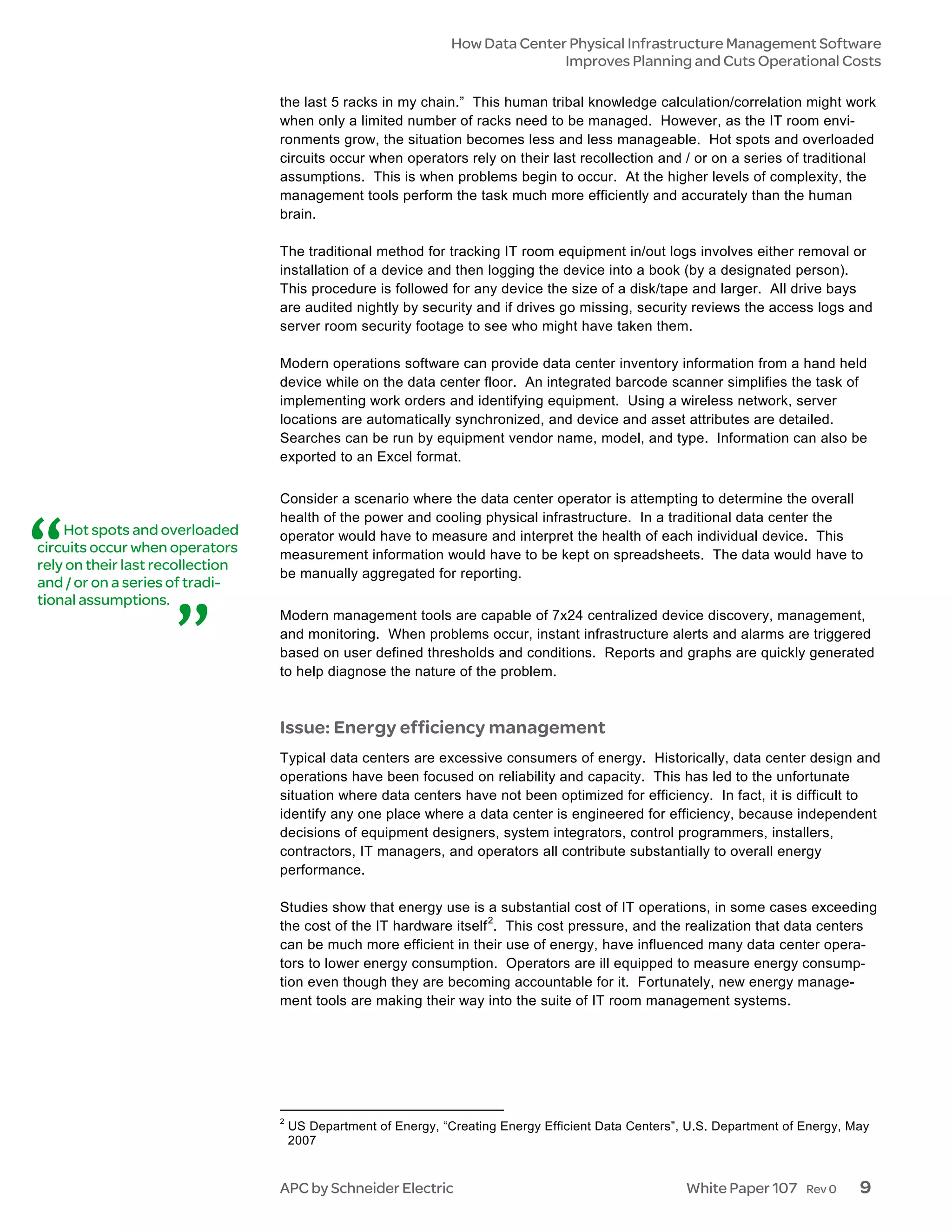 WP107 How Data Center Management Software Improves Planning and Cuts OPEX | PDF | Cloud ...