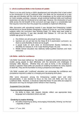 Wp15 life & livelihood skills final 030606 | PDF