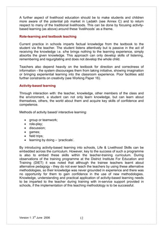 Wp15 life & livelihood skills final 030606 | PDF