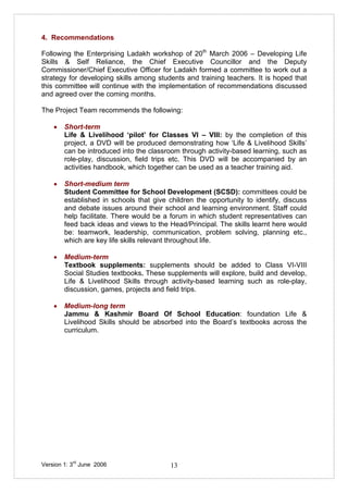 Wp15 life & livelihood skills final 030606 | PDF