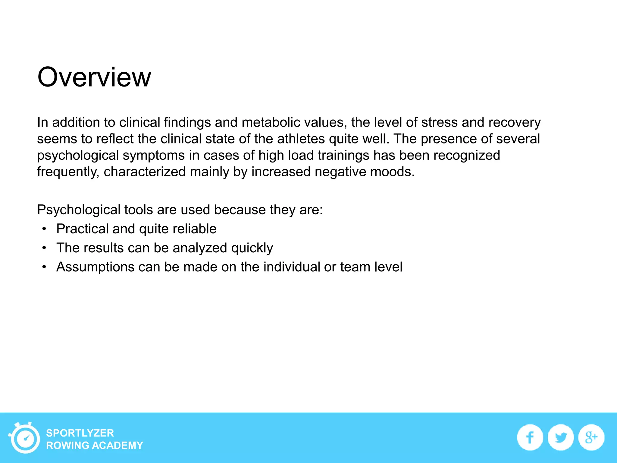 Psychological assessment of overtraining | PPTX