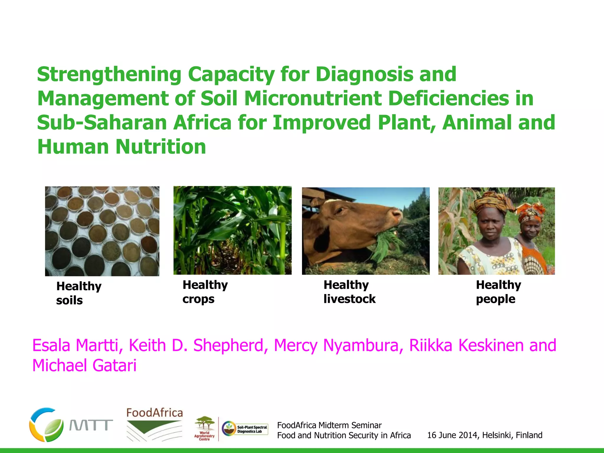 Food and Nutrition Security in Africa, Strengthening Capacity for ...