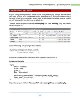 Wp2 keranjang belanja | PDF