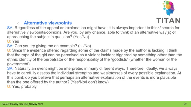 Examples of Socratic Dialogues for Reaching Conclusions on ...