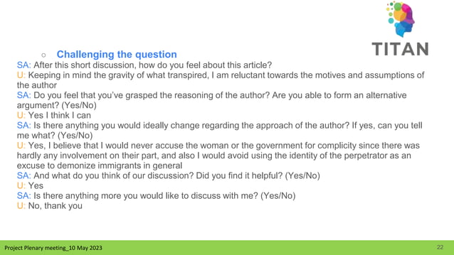 Examples of Socratic Dialogues for Reaching Conclusions on ...