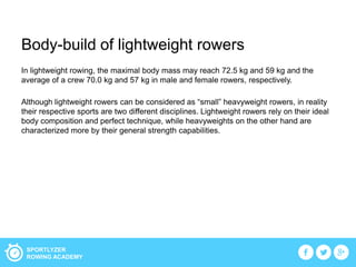 Body-build of lightweight rowers | PPTX