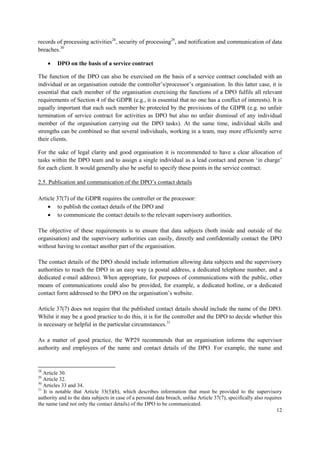 DPO Guidelines WP29 | PDF