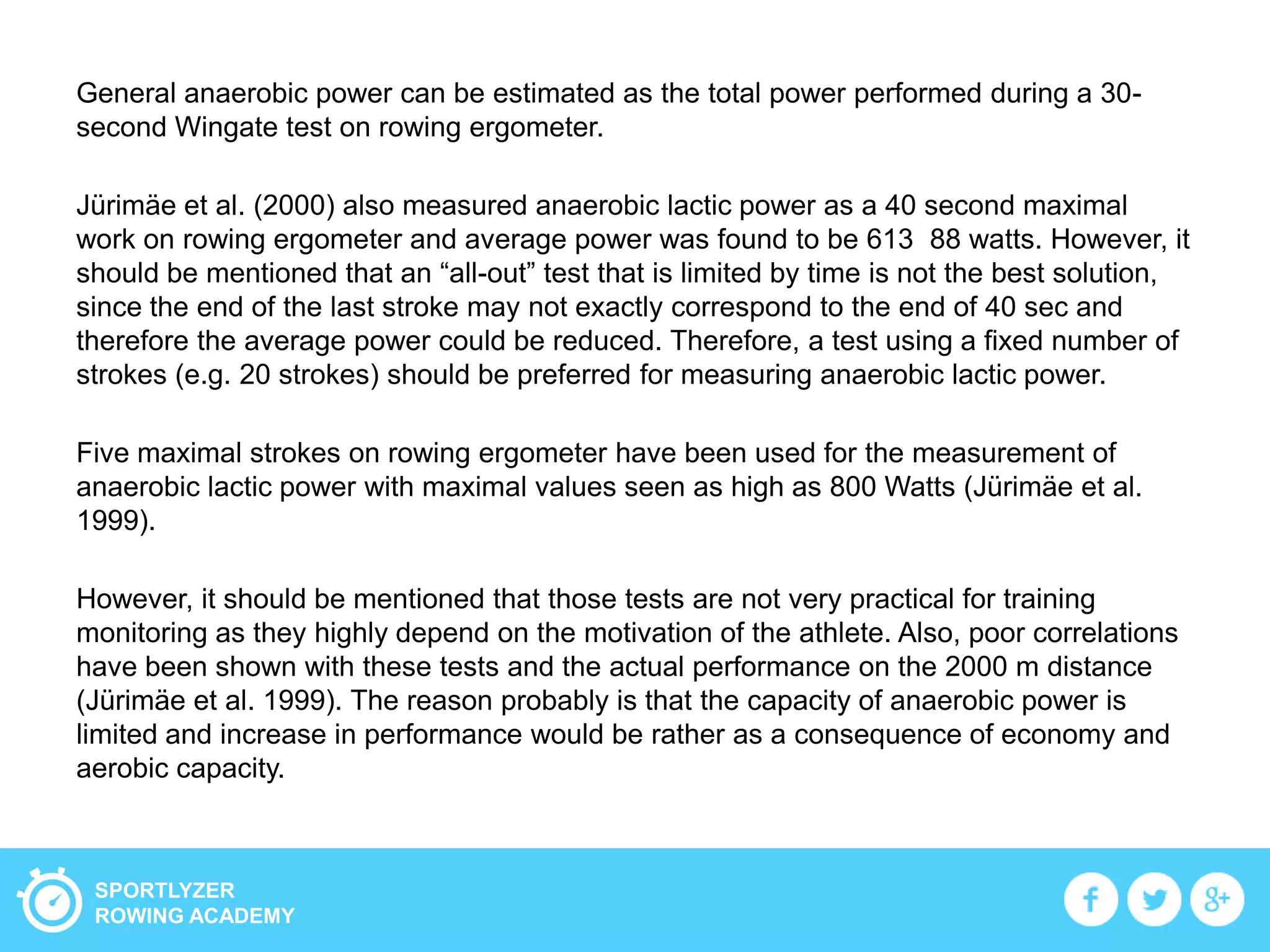 Anaerobic power in rowing | PPT