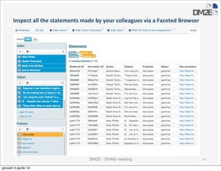 DM2E DHAB meeting: WP3 Report Scholarly research platform | PPT