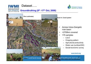 Analysis of agricultural water productivity in the Indo-Ganges Basin | PPT