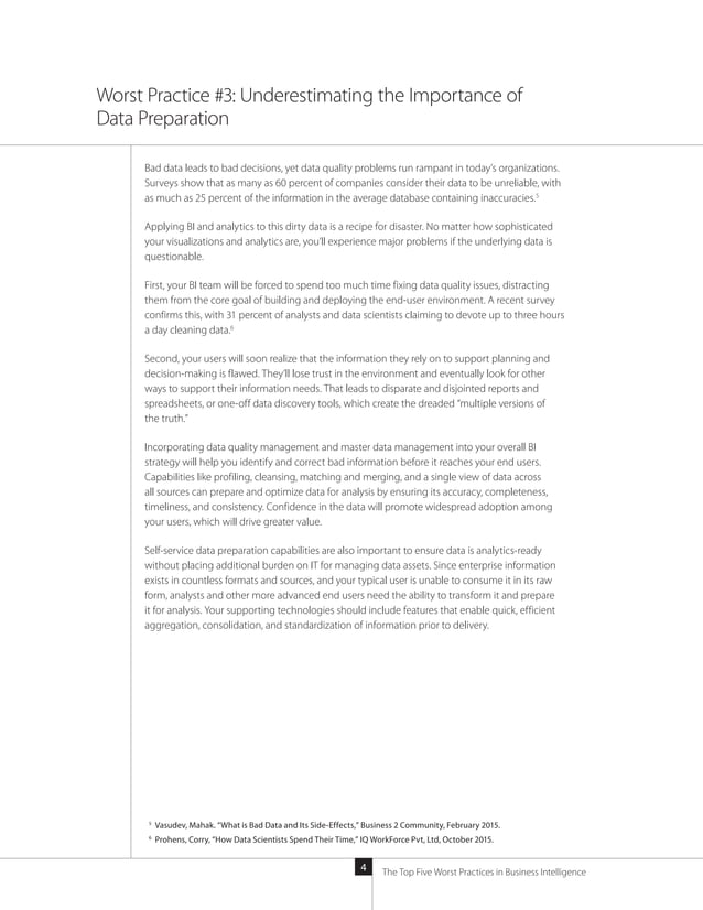 The Top Five Worst practices in BI | PDF