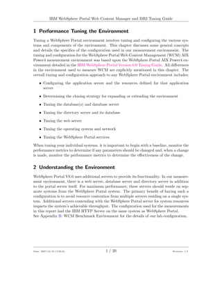 WebSphere Portal Version 6.0 Web Content Management and DB2 Tuning Guide | PDF