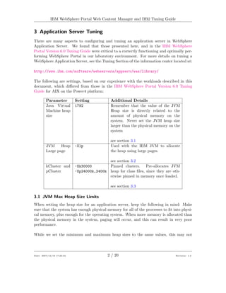 WebSphere Portal Version 6.0 Web Content Management and DB2 Tuning Guide | PDF