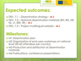 Wp7 dissemination | PPT