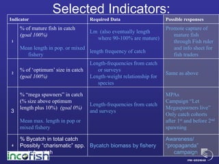 Simple Indicators for Sustainable Fisheries | PPT