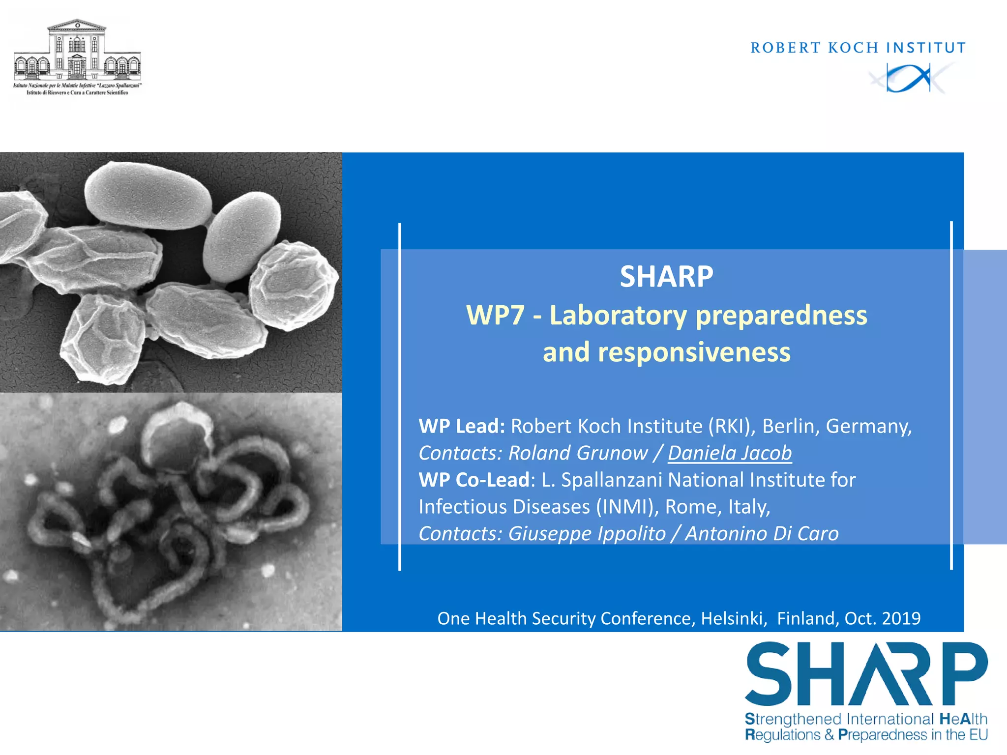 Daniela Jacob: Laboratory Preparedness and Responsiveness (SHARP JA WP7 ...