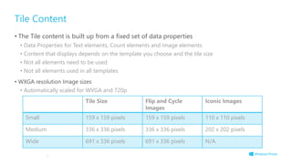 Windows Phone 8 - 8 Tiles and Lock Screen Notifications | PPT