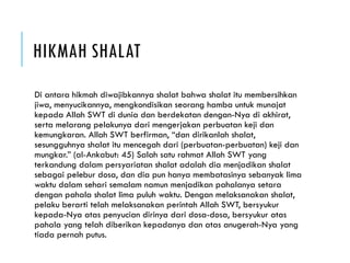 materi tentang pengertian sholat dan dasar hukum sholat | PPTX