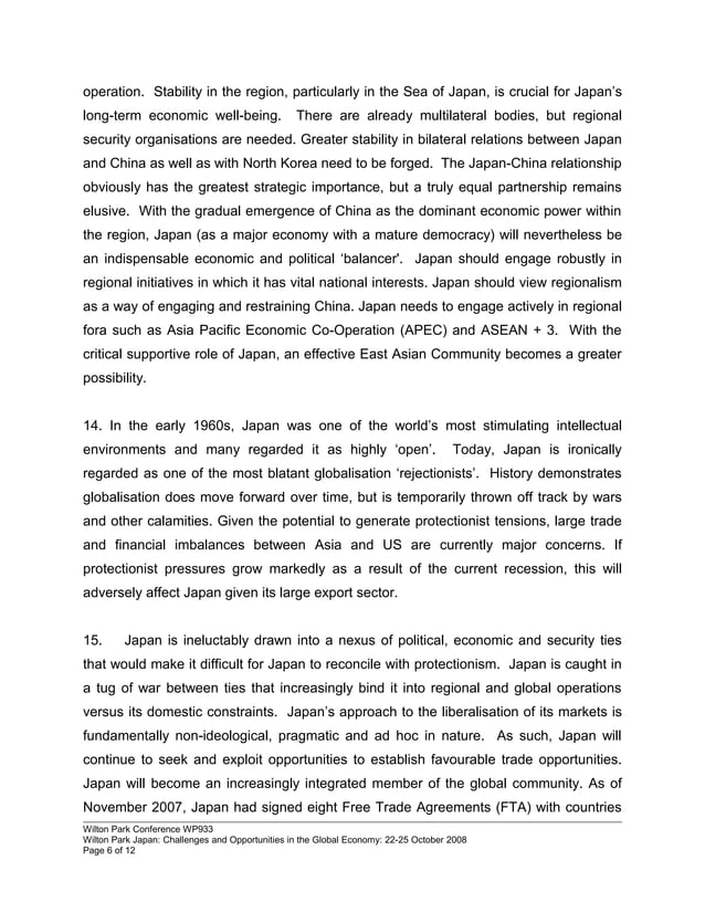 Wp933 Japan Report 2008 | PDF