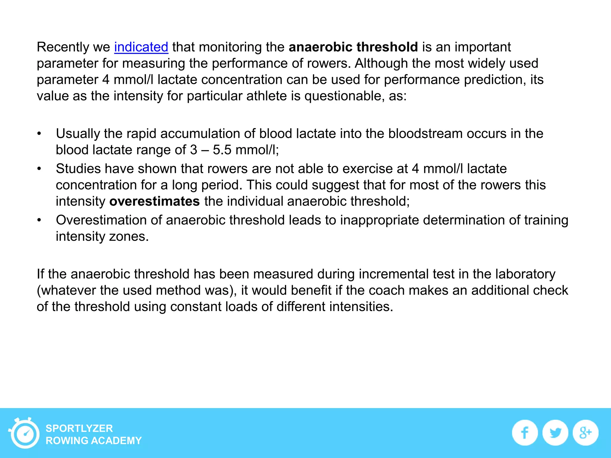 Testing for individual anaerobic threshold | PPT