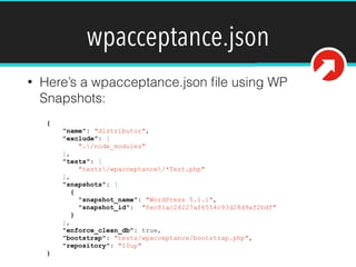 WordPress Acceptance Testing, Solved! | PPT