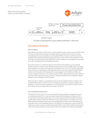 WPA2 Hole196 Vulnerability: Exploits and Remediation Strategies | PDF
