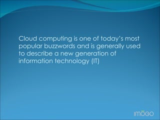 Welcome to the Cloud! | PPT