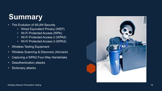 Wireless Pentest & Capturing a WPA2 Four-Way Handshake | PPTX