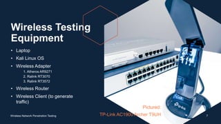Wireless Pentest & Capturing a WPA2 Four-Way Handshake | PPTX