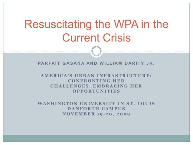 WPA and Public Infrastructure | PPT