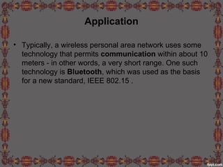 Wireless Personal area networks (Wpan) | PPT