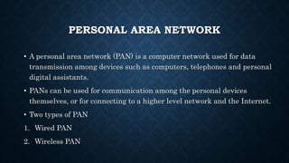 Wireless Personal Area Network(WPAN) | PPT