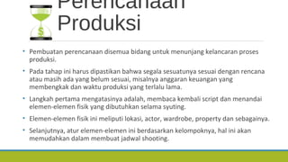 Tahap pra produksi film | PPT