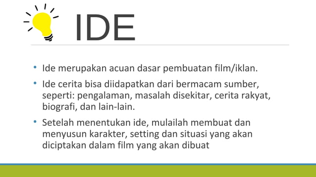 Tahap pra produksi film | PPT