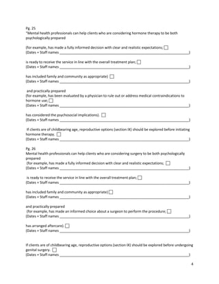 Wpath SOC 23 28 checklist | PDF