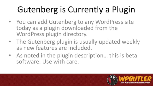 An Introduction to Gutenberg, WordPress's New Editor | PPTX | Web Design and HTML | Internet