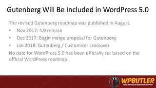 An Introduction to Gutenberg, WordPress's New Editor | PPTX | Web Design and HTML | Internet