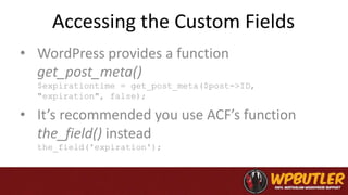 Ultimate Guide to Advanced Custom Fields | PPT