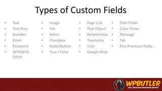Ultimate Guide to Advanced Custom Fields | PPT