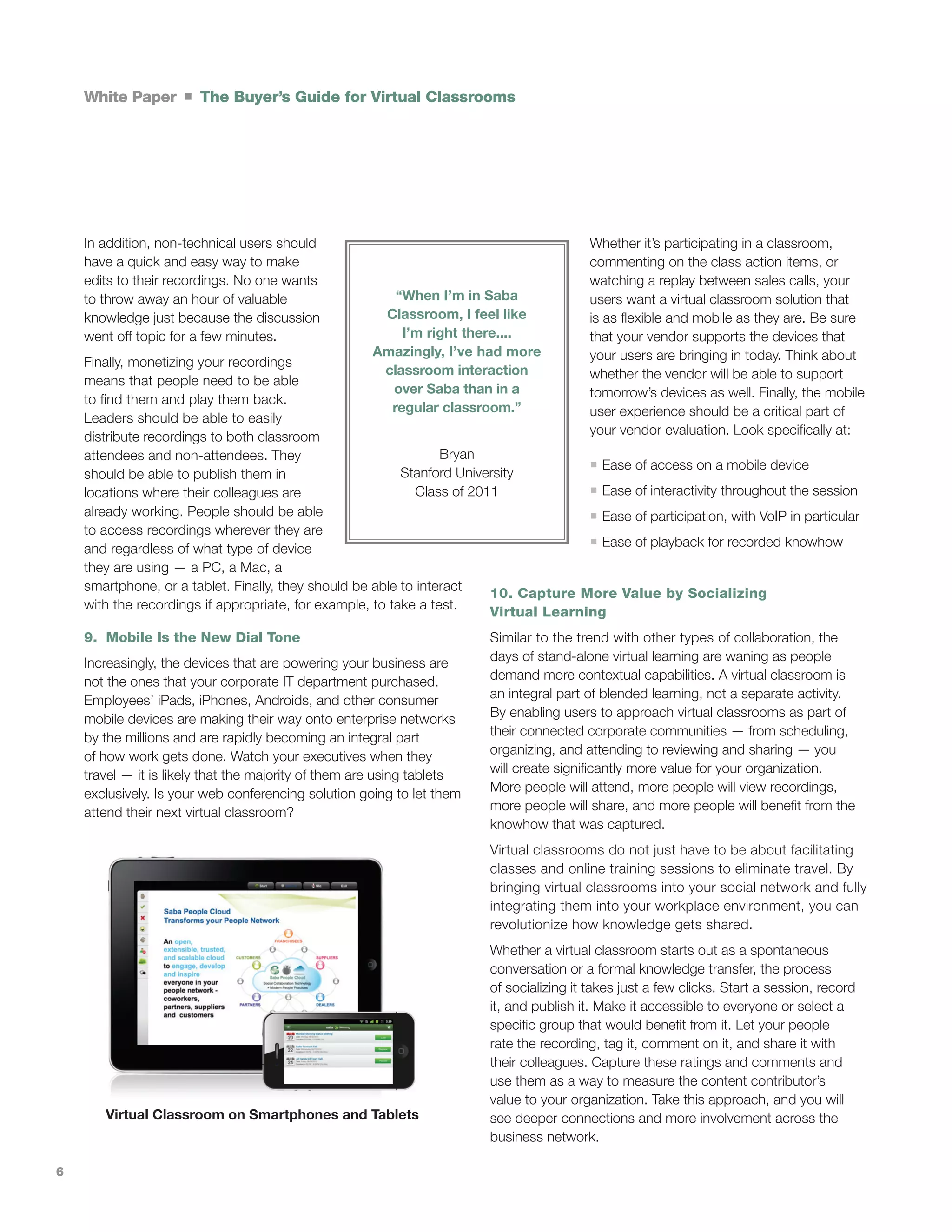 Saba Virtual Classroom Guide | PDF