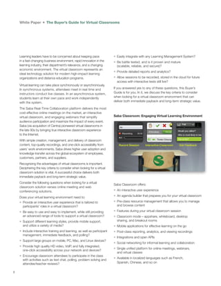 Saba Virtual Classroom Guide | PDF